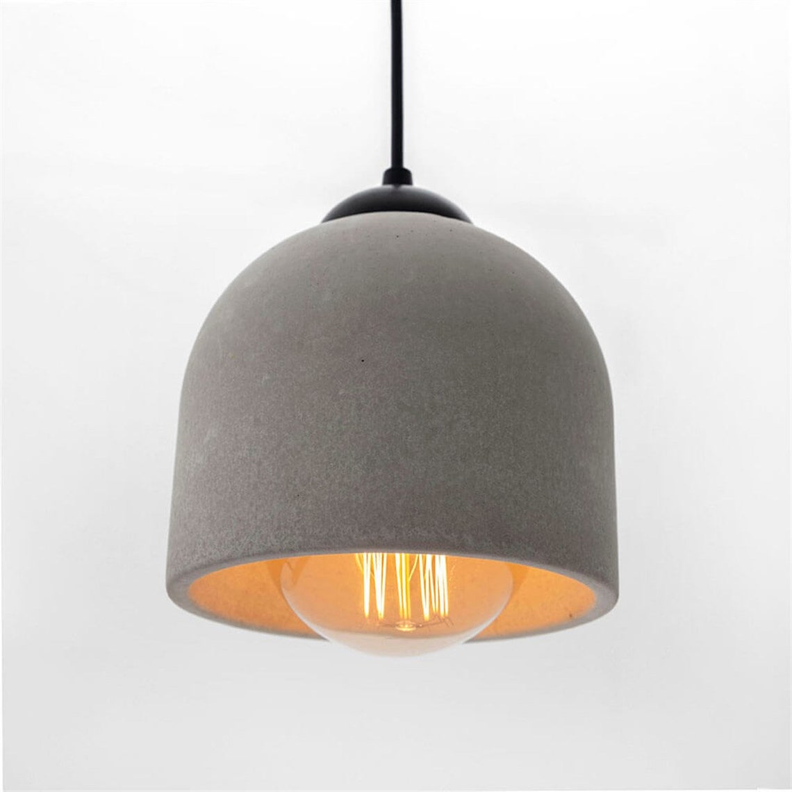 Raw Concrete Pendant Lamp, Stone Chandelier, Designer Hanging Lights ...