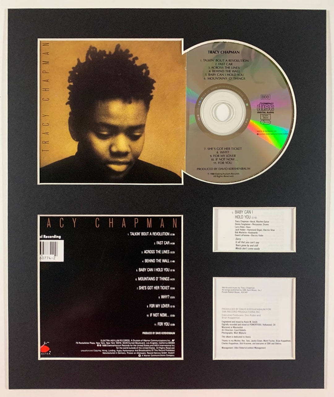 TRACY CHAPMAN Tracy Chapman Album Display With Authentic - Etsy