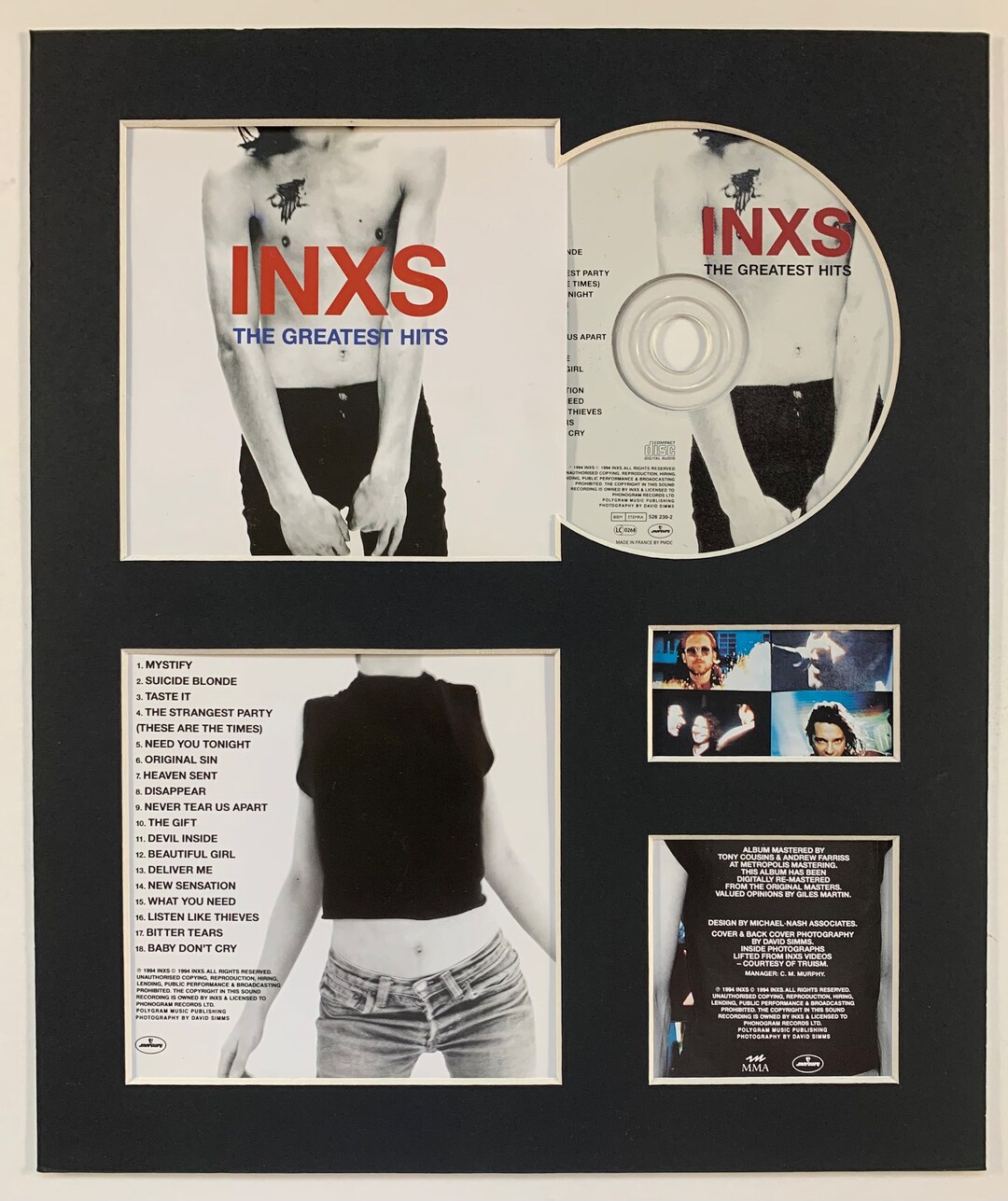 INXS Greatest Hits Album Display With Authentic Cd - Etsy