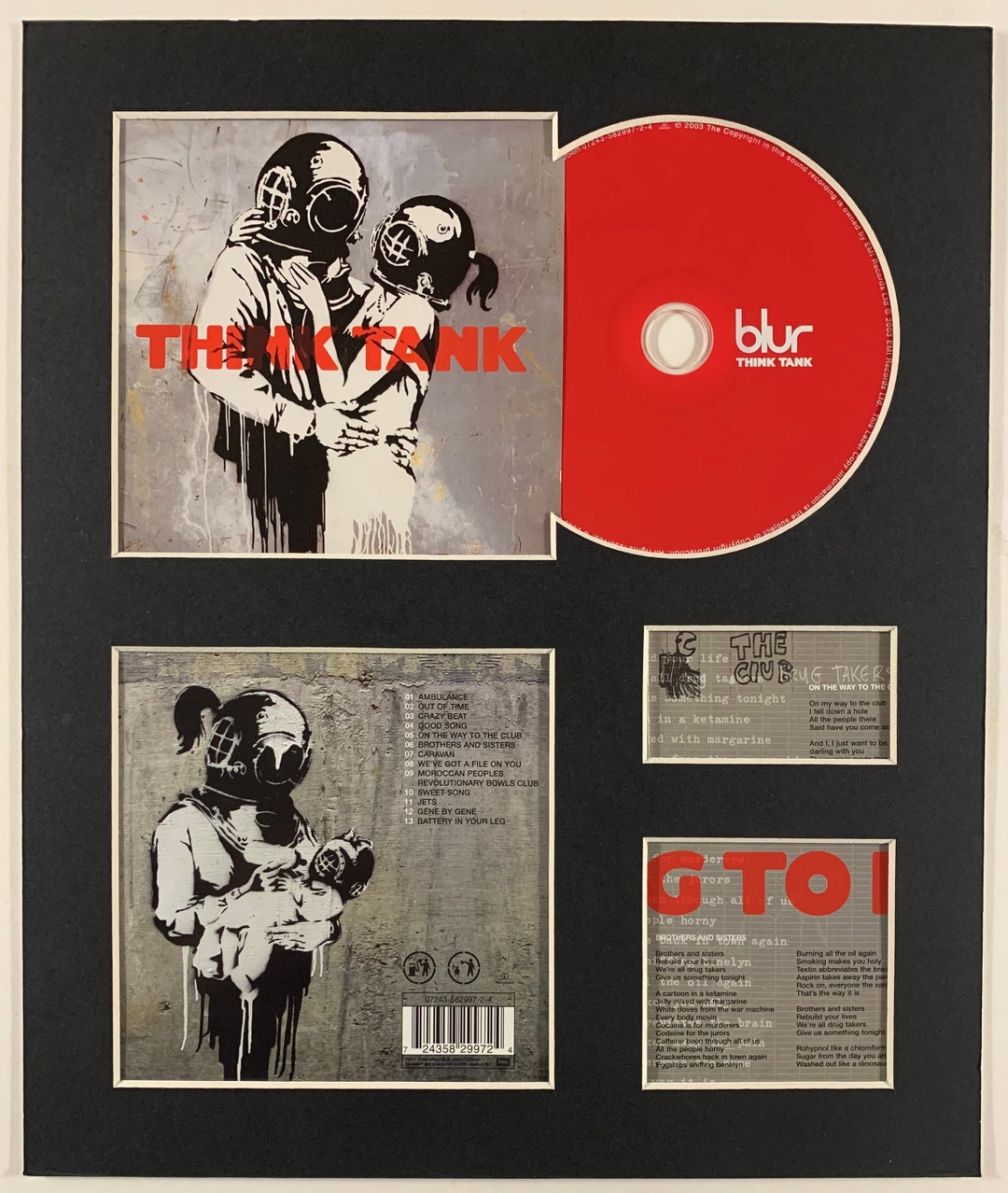 BLUR Think Tank Album Display With Authentic Cd - Etsy