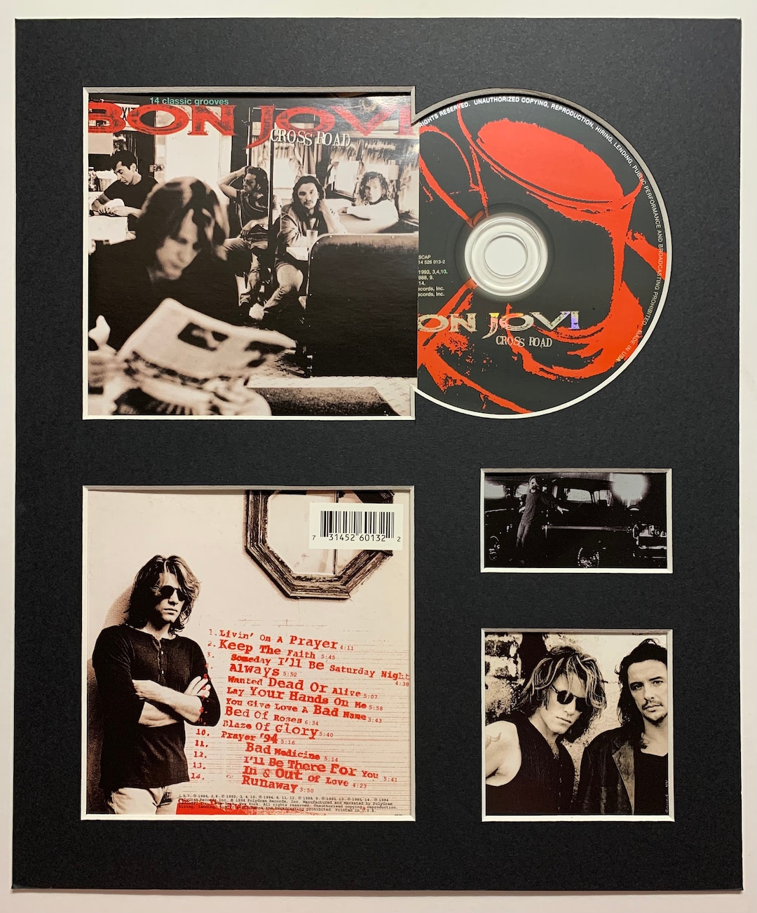 BON JOVI Cross Road Album Display mit Authentischer CD - Etsy Österreich