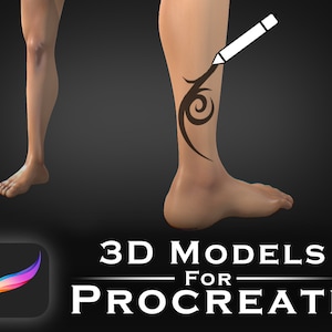 Procreate 3D Model for Tattoo Artists Model Fit Male Anatomy - Etsy