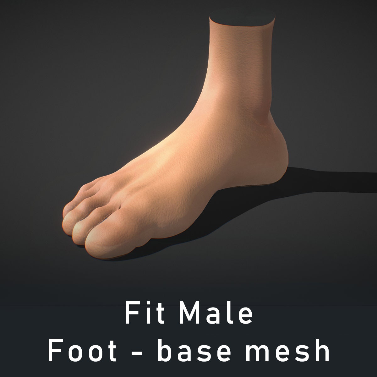 Procreate 3D Models Male Foot Perfect for Tattoo Art 3D Foot Feet Toes ...