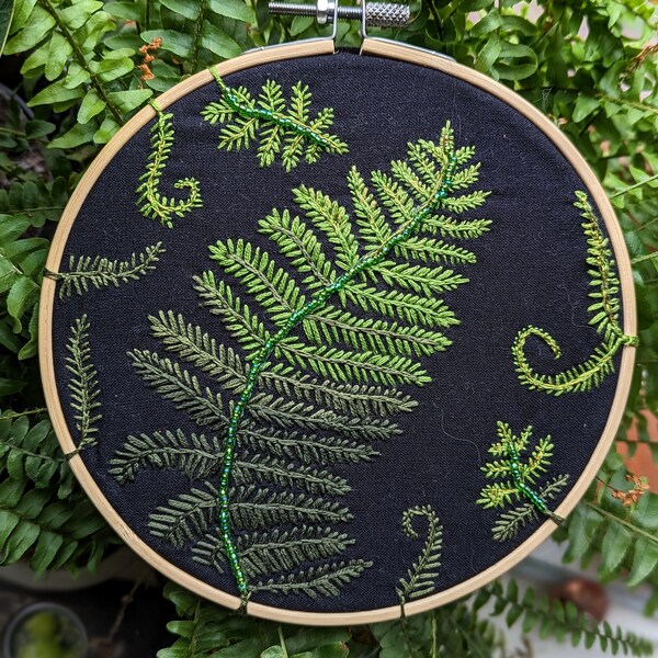Fern Embroidery - Etsy