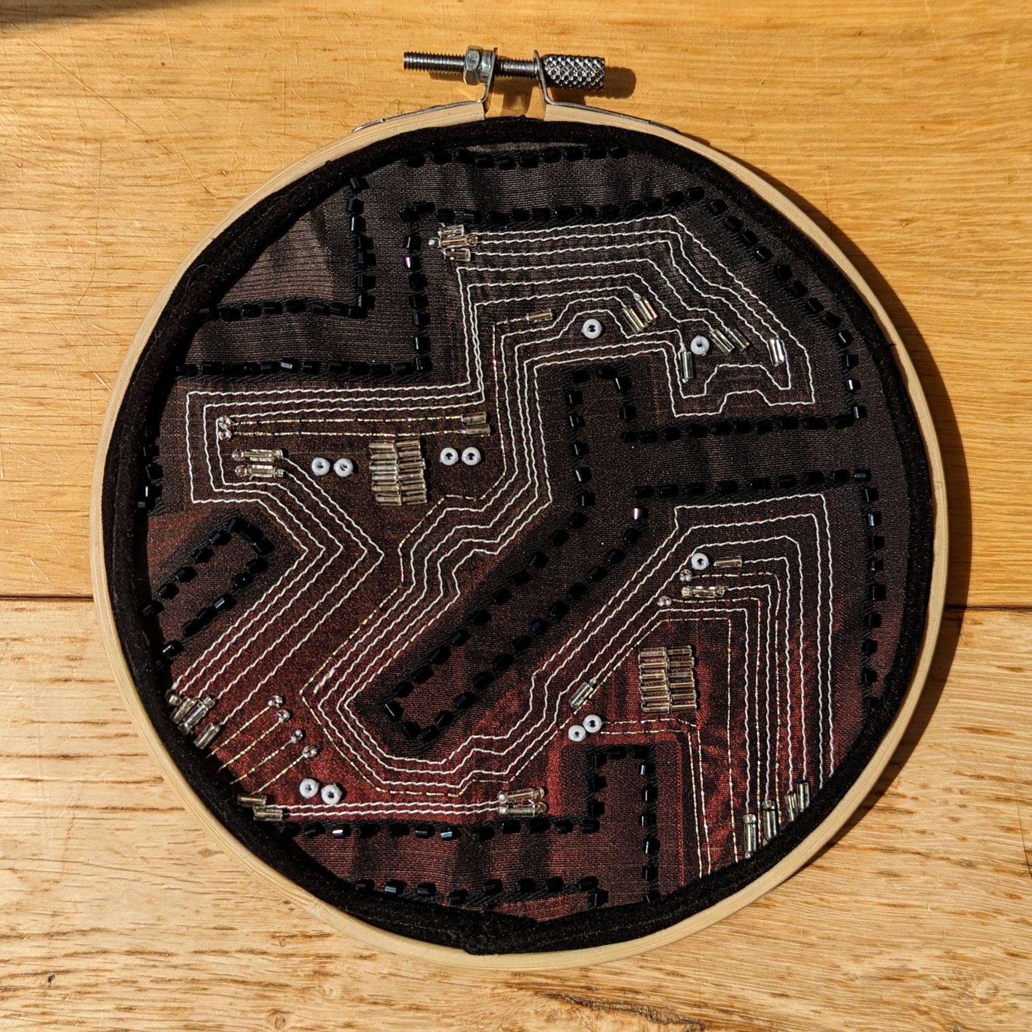 Cyberpunk Inspired PCB machine and Hand Embroidered Circuit Board ...