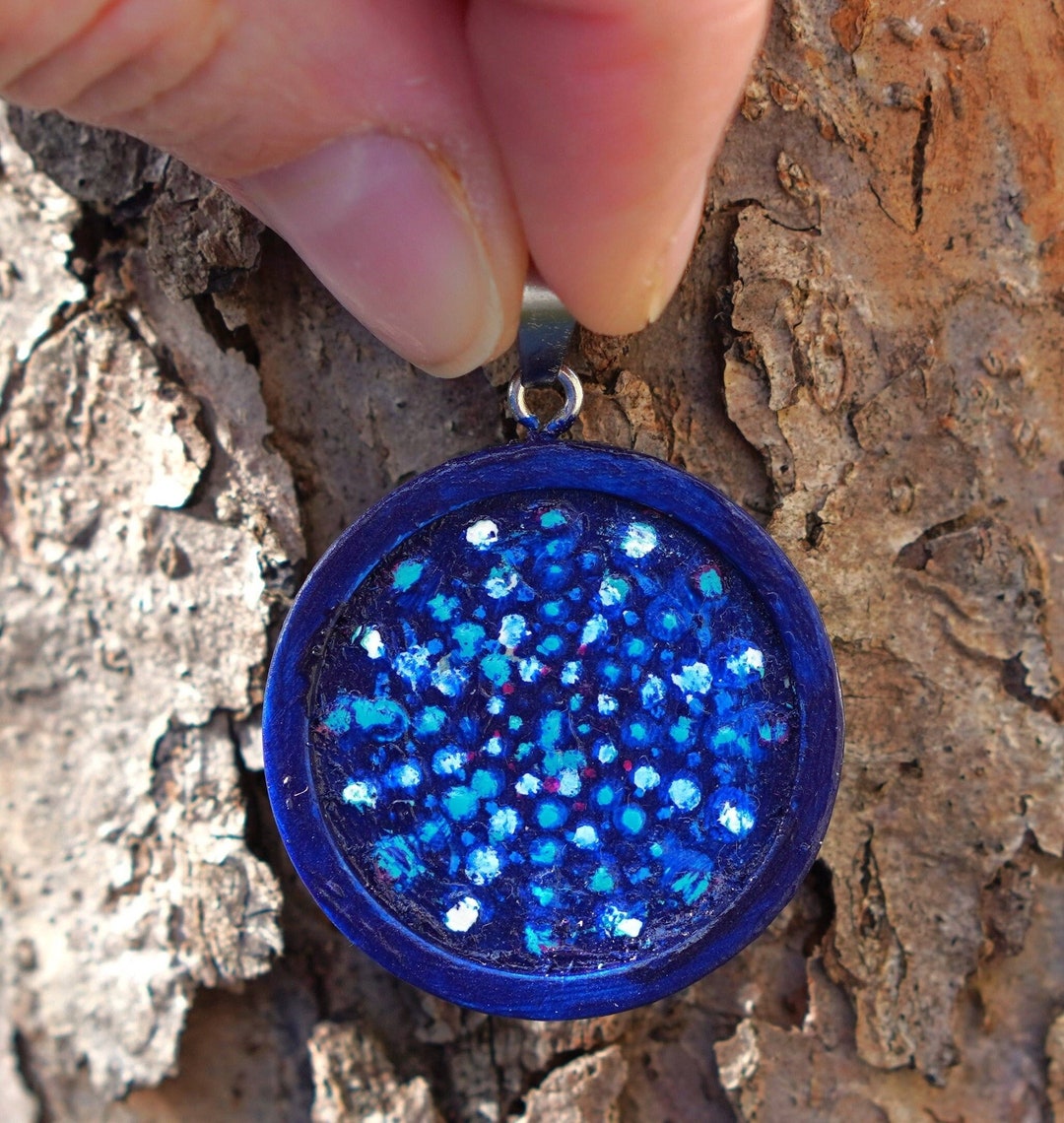 Hand-painted Wooden Pendant, Key Ring, northern Star, Dot Painting - Etsy