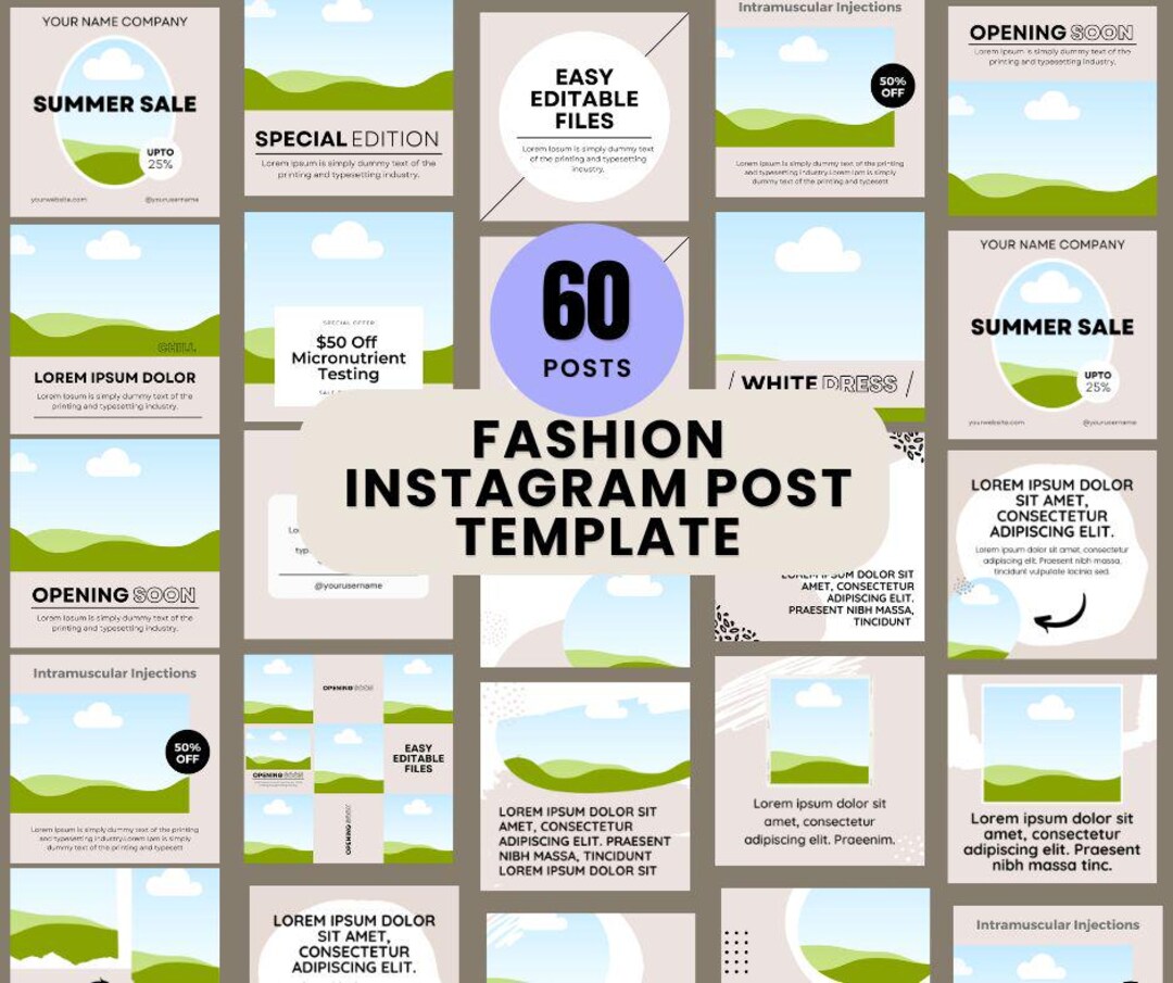 60 Editable Fashion Instagram Templates – Customizable Designs for ...
