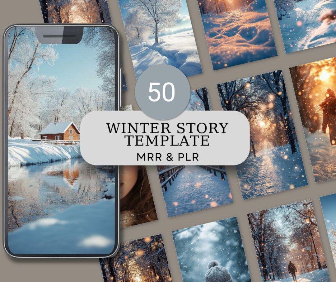 50 Winter Story Templates - Editable Canva Design for Instagram - Etsy