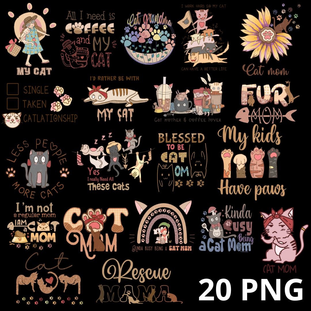 Boho Mystical Quotes Png, Cat Paw Png, Cat Mom Png, Fur Mama Png, Best ...