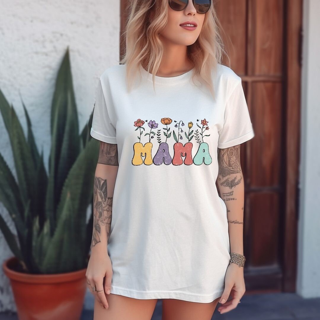 Retro Mama Flower Png, Mama Floral Png, Mimi Wildflower Png, Mom Mimi ...