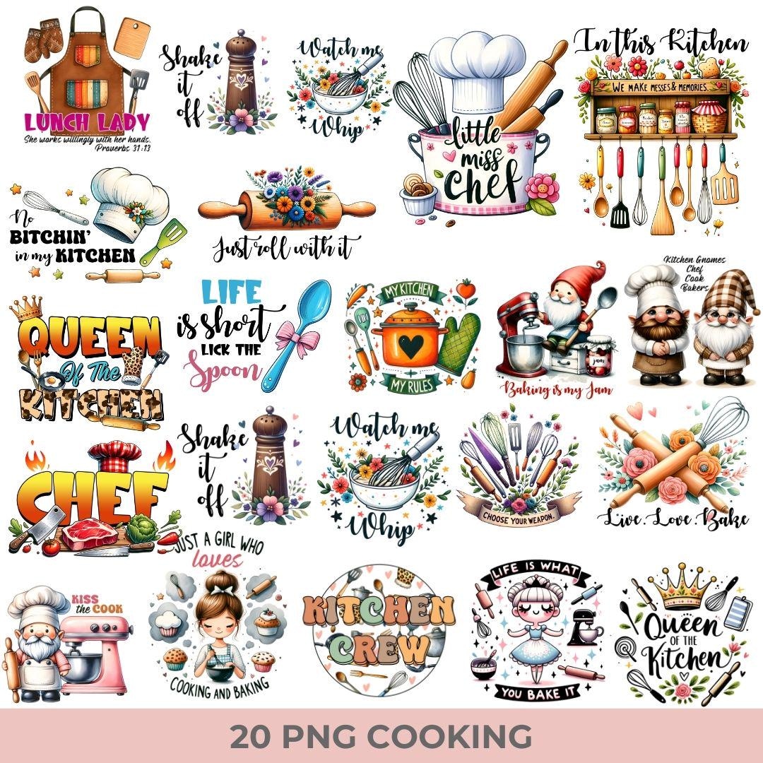 Cooking Png Sublimation Design, Cooking Kitchen Design Png, Chef Shirt ...