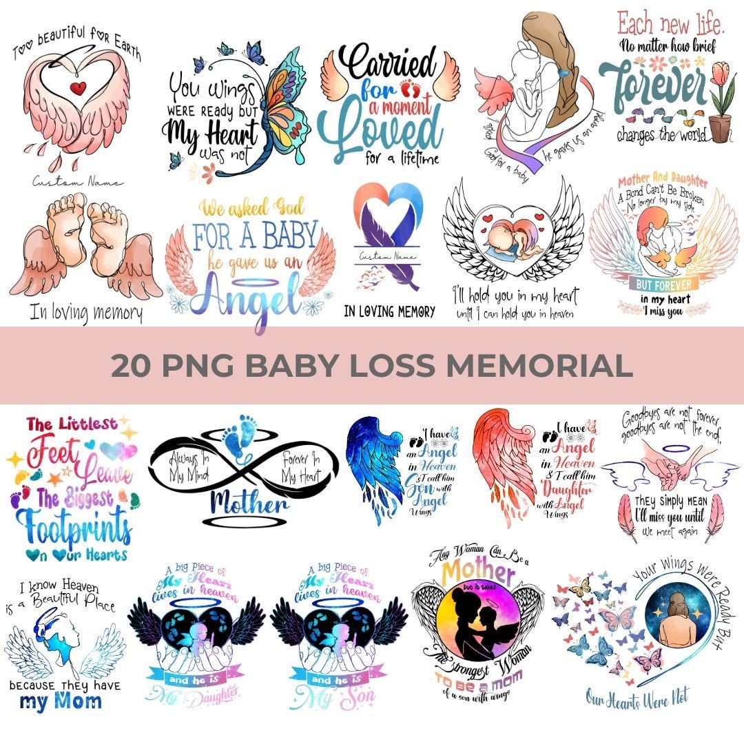 Baby Loss Memorial Png, Baby Angel Png, T-shirt Design, Loving Memory ...