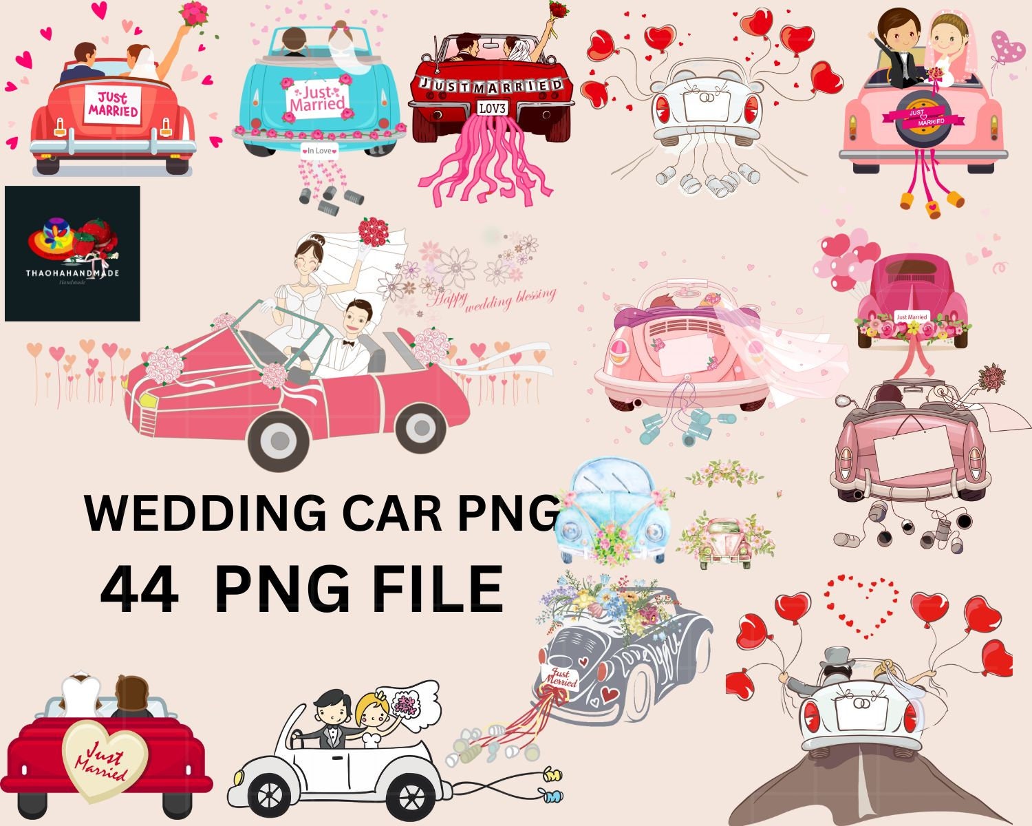 Just Married Wedding Car PNG Marriage Print Wedding Car PNG - Etsy