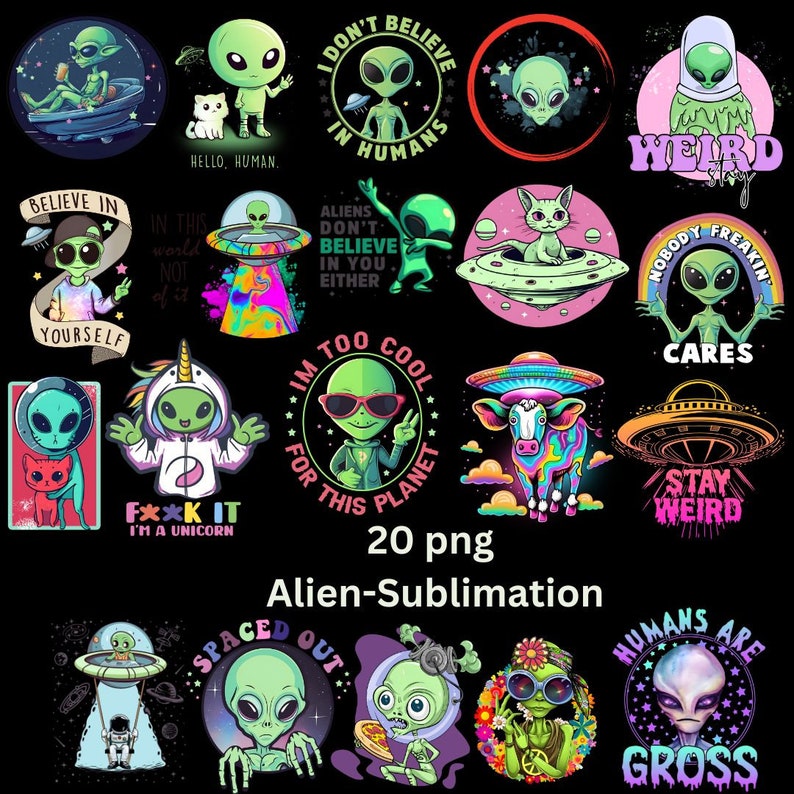 Alien Png, Funny Alien Shirt Png, UFO Alien, Space Png, Alien Graphic ...