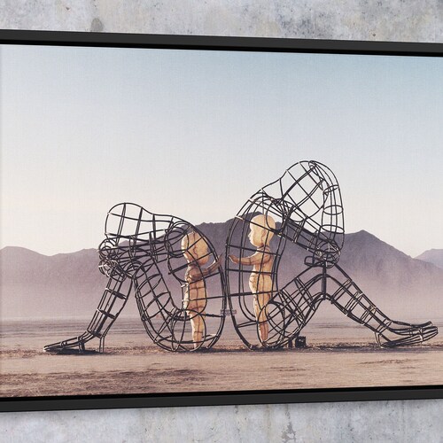 Two People Turning Their Backs on Each Other at Burning Man - Etsy