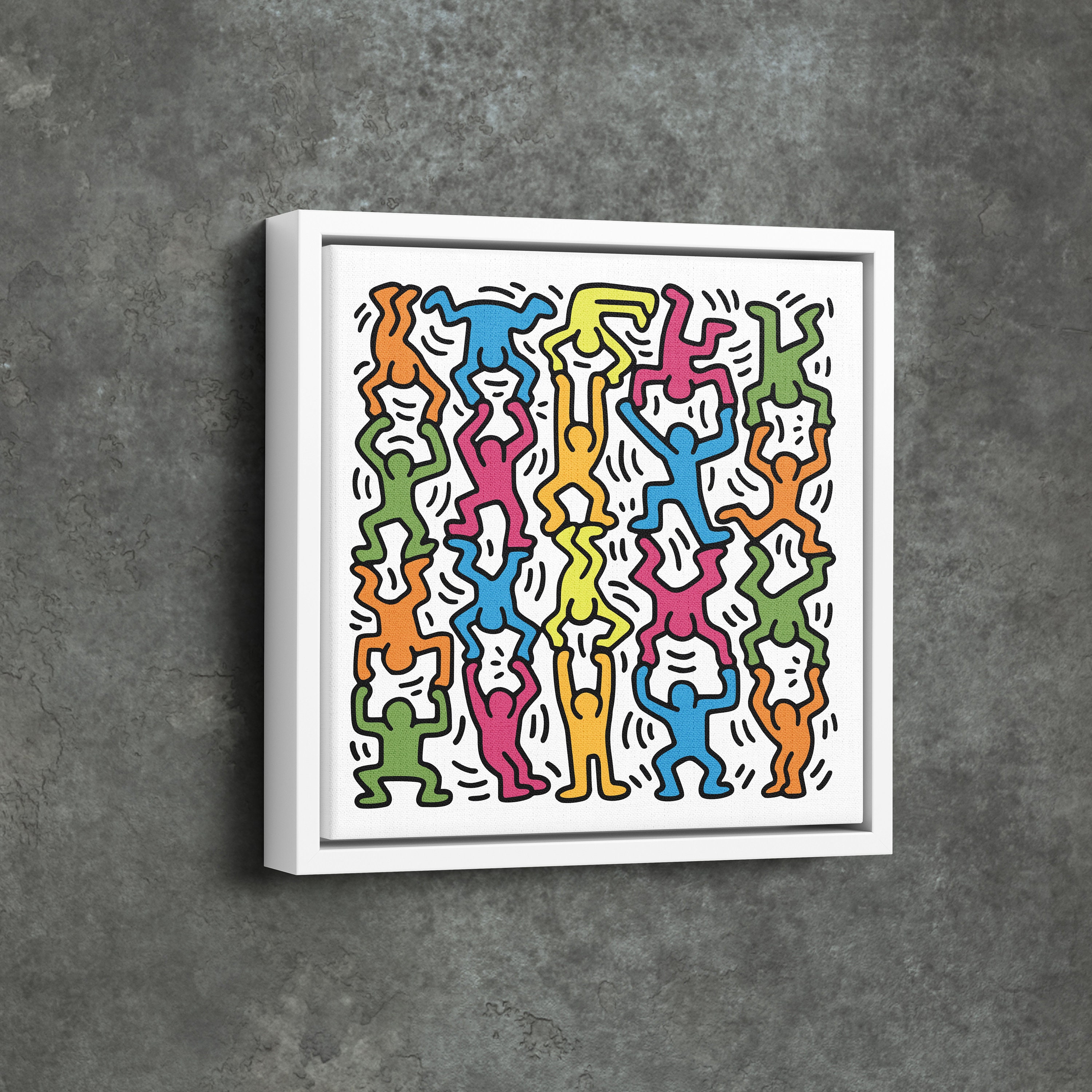 Keith Haring Canvas Artwork Keith Haring Wall Art Extra - Etsy