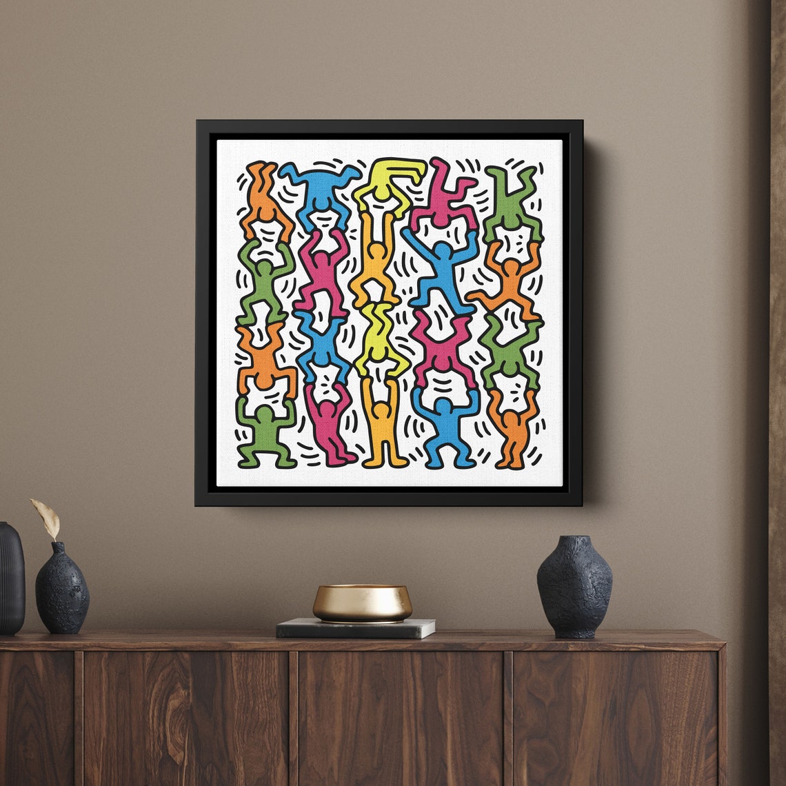Keith Haring Canvas Artwork Keith Haring Wall Art Extra - Etsy