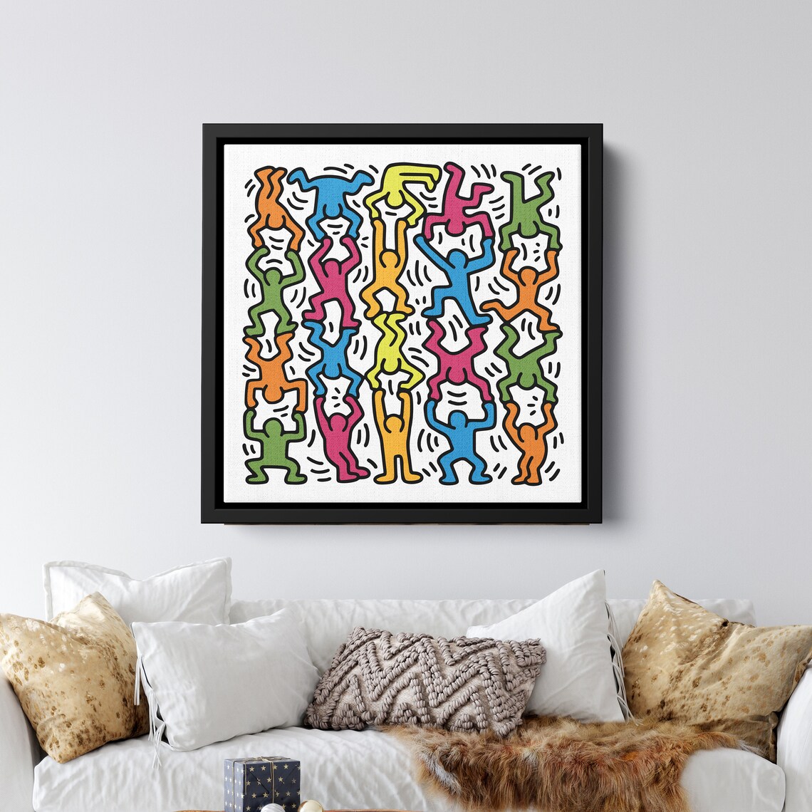 Keith Haring Canvas Artwork Keith Haring Wall Art Extra - Etsy