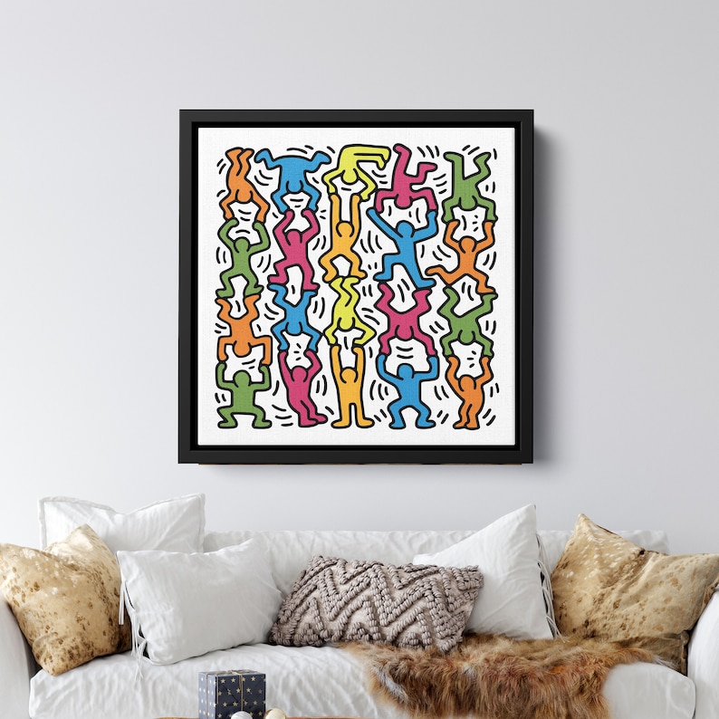 Keith Haring Canvas Artwork Keith Haring Wall Art Extra - Etsy