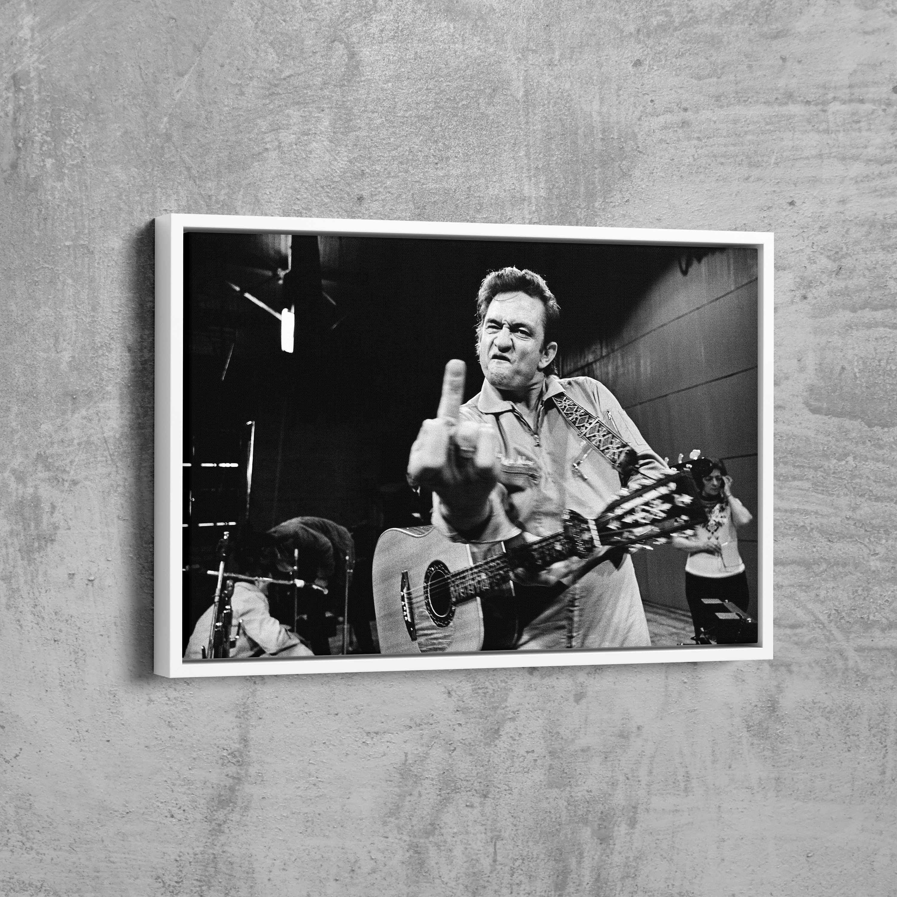 Johnny Cash Middle Finger Poster