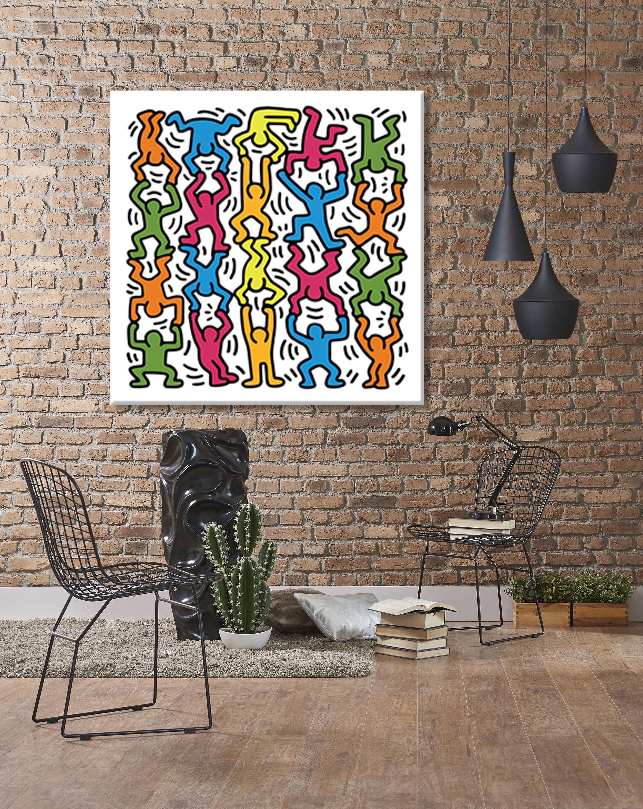Keith Haring Canvas Artwork Keith Haring Wall Art Extra - Etsy