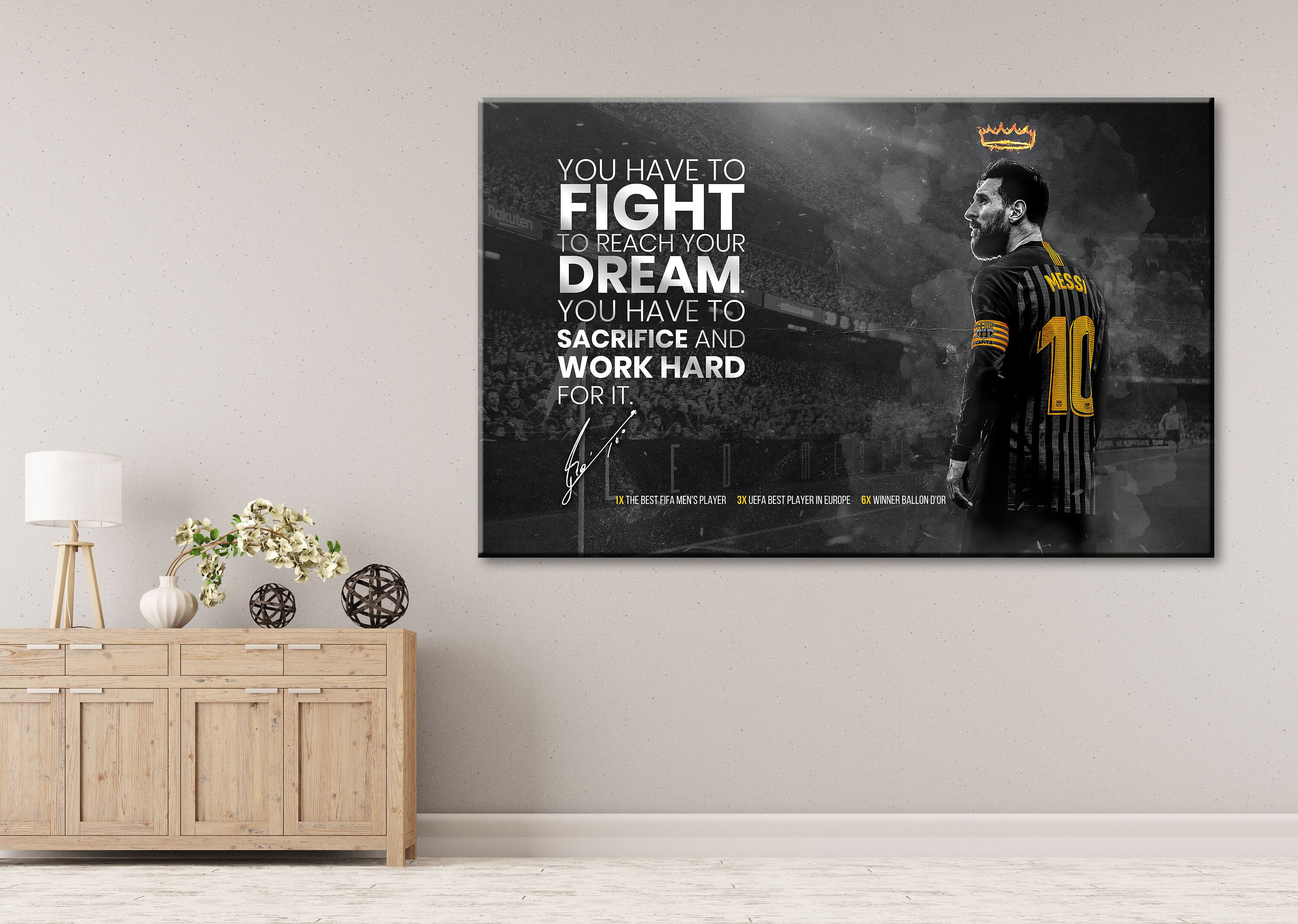 Lionel Messi Inspirational Poster, Barcelona Inspirational Poster sold ...