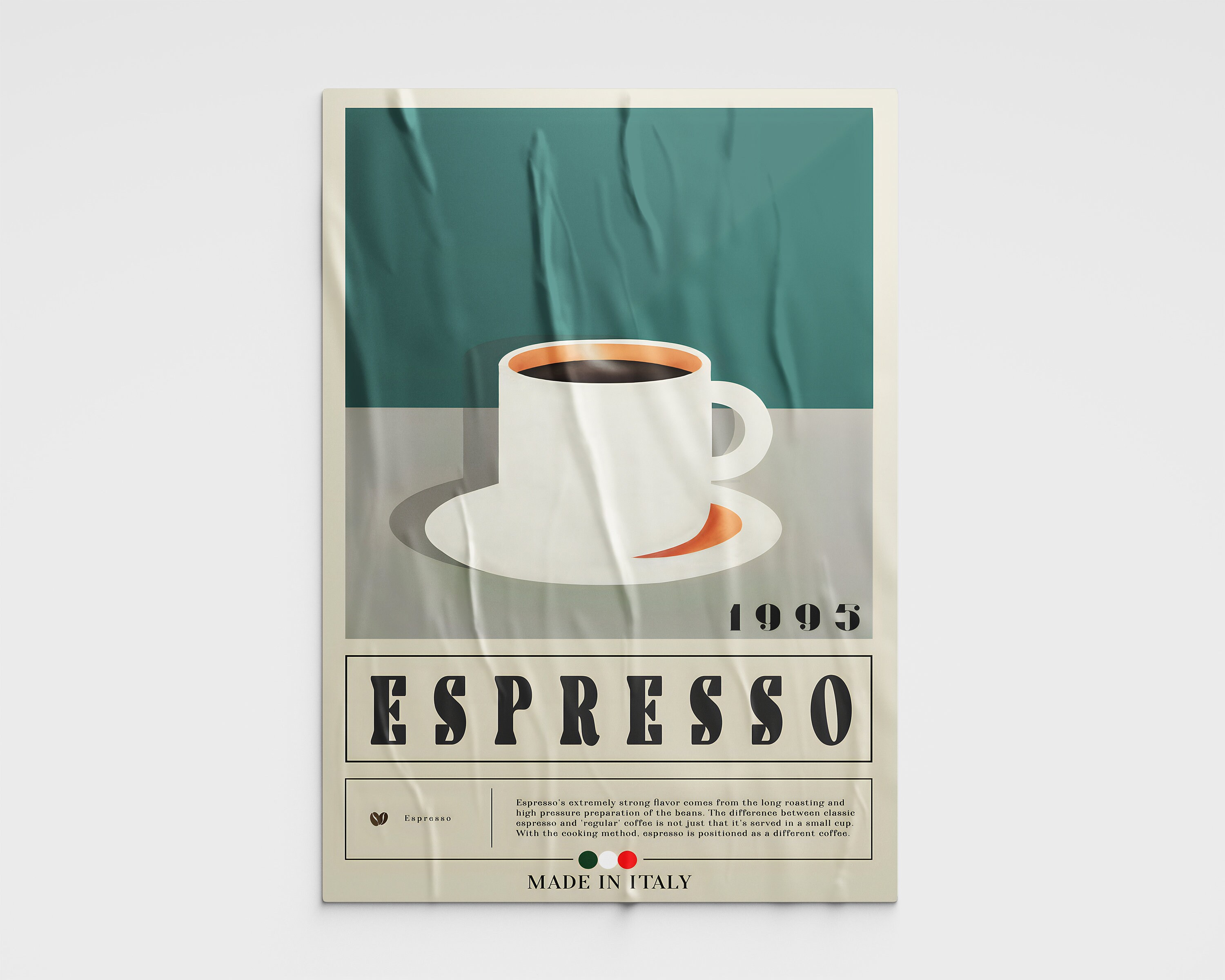 Espresso Poster Coffee Print Italian Coffee Retro Poster - Etsy