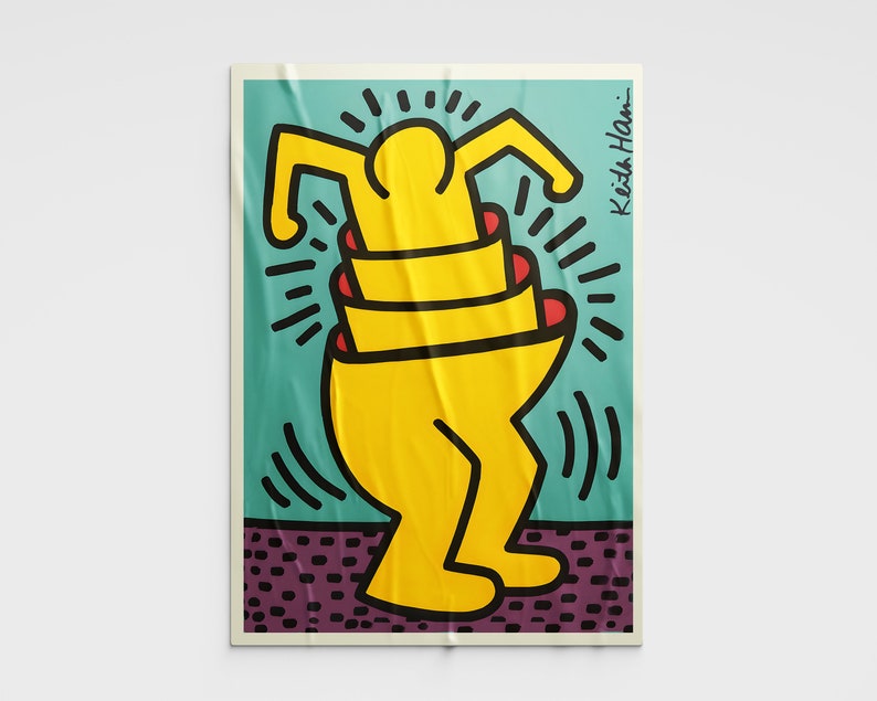 Keith Haring Poster, Untitled , Haring Print, Exhibition Poster, Pop ...
