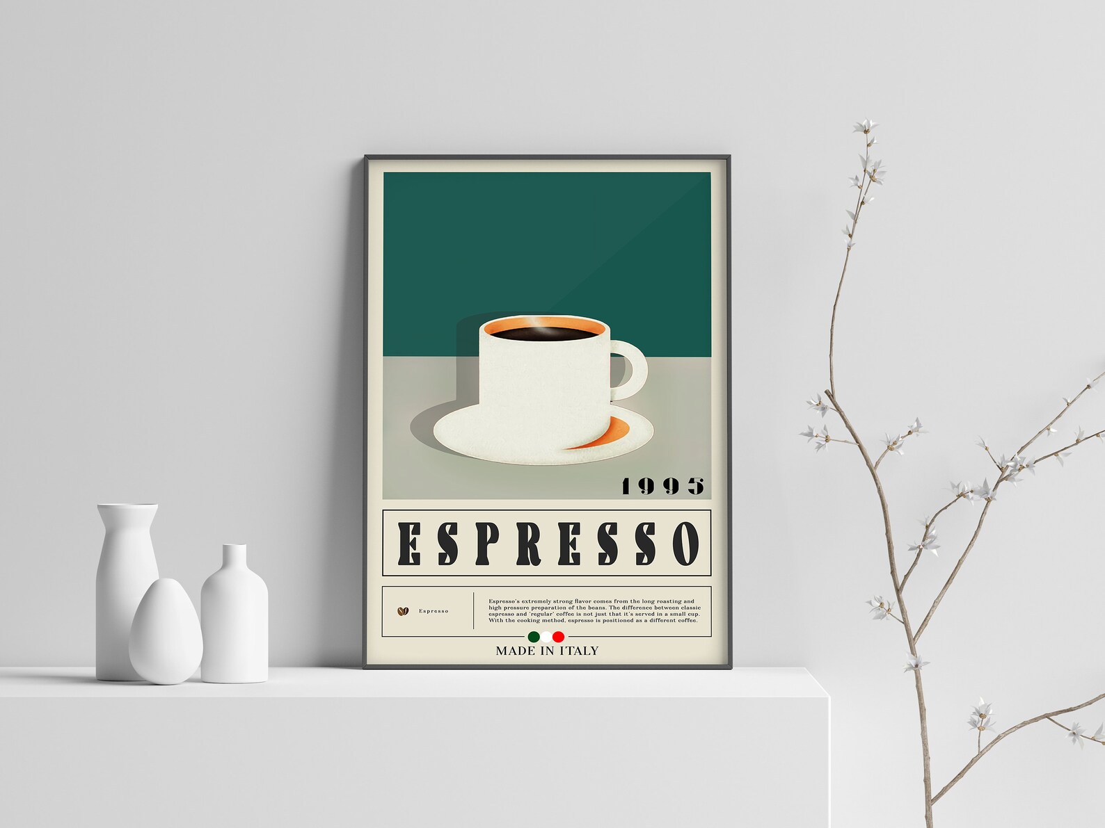 Espresso Poster Coffee Print Italian Coffee Retro Poster - Etsy