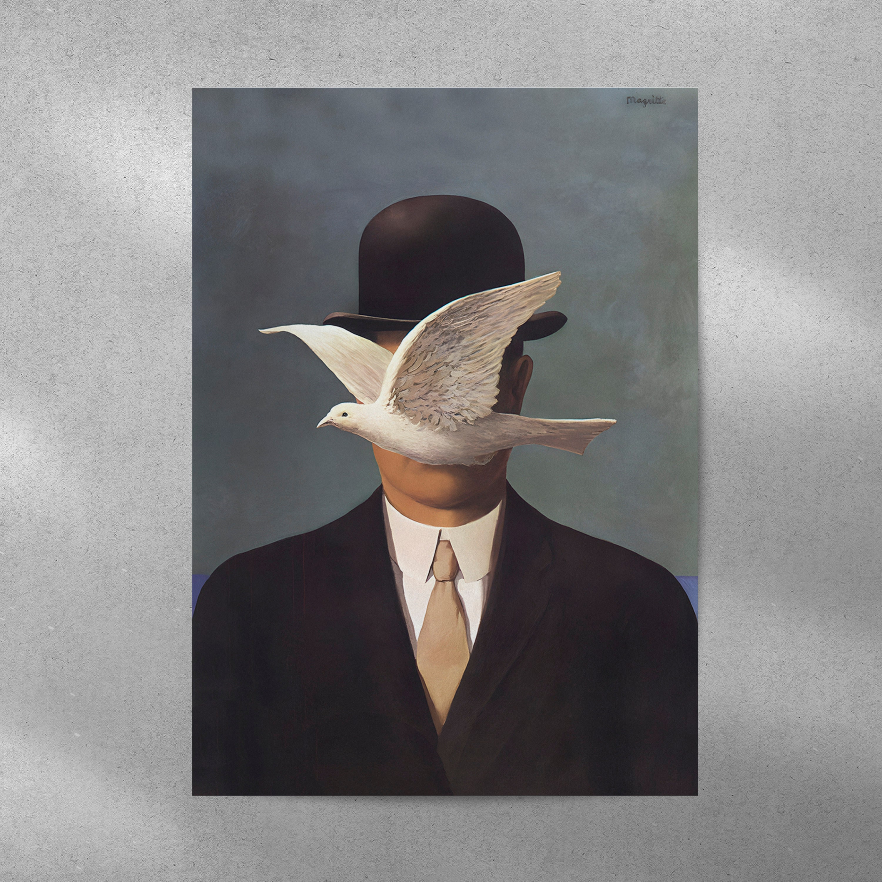 Rene Magritte Print: Man With Dove, Mid-century Modern Wall Art - Etsy
