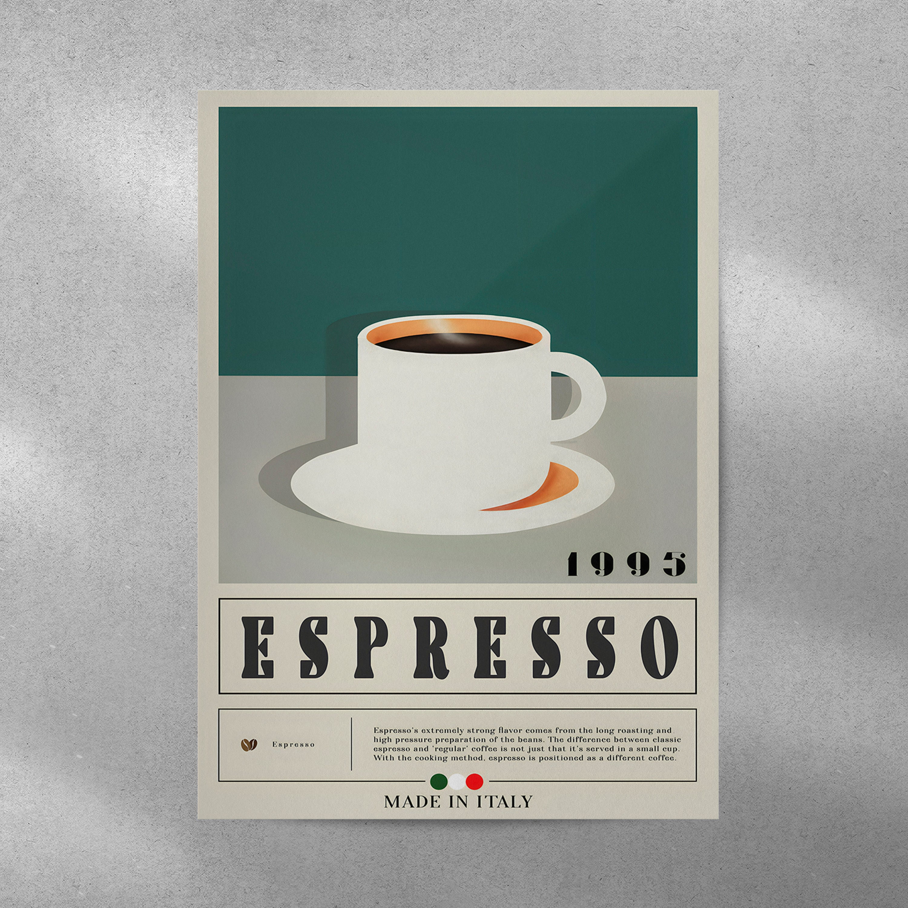 Espresso Poster Coffee Print Italian Coffee Retro Poster - Etsy