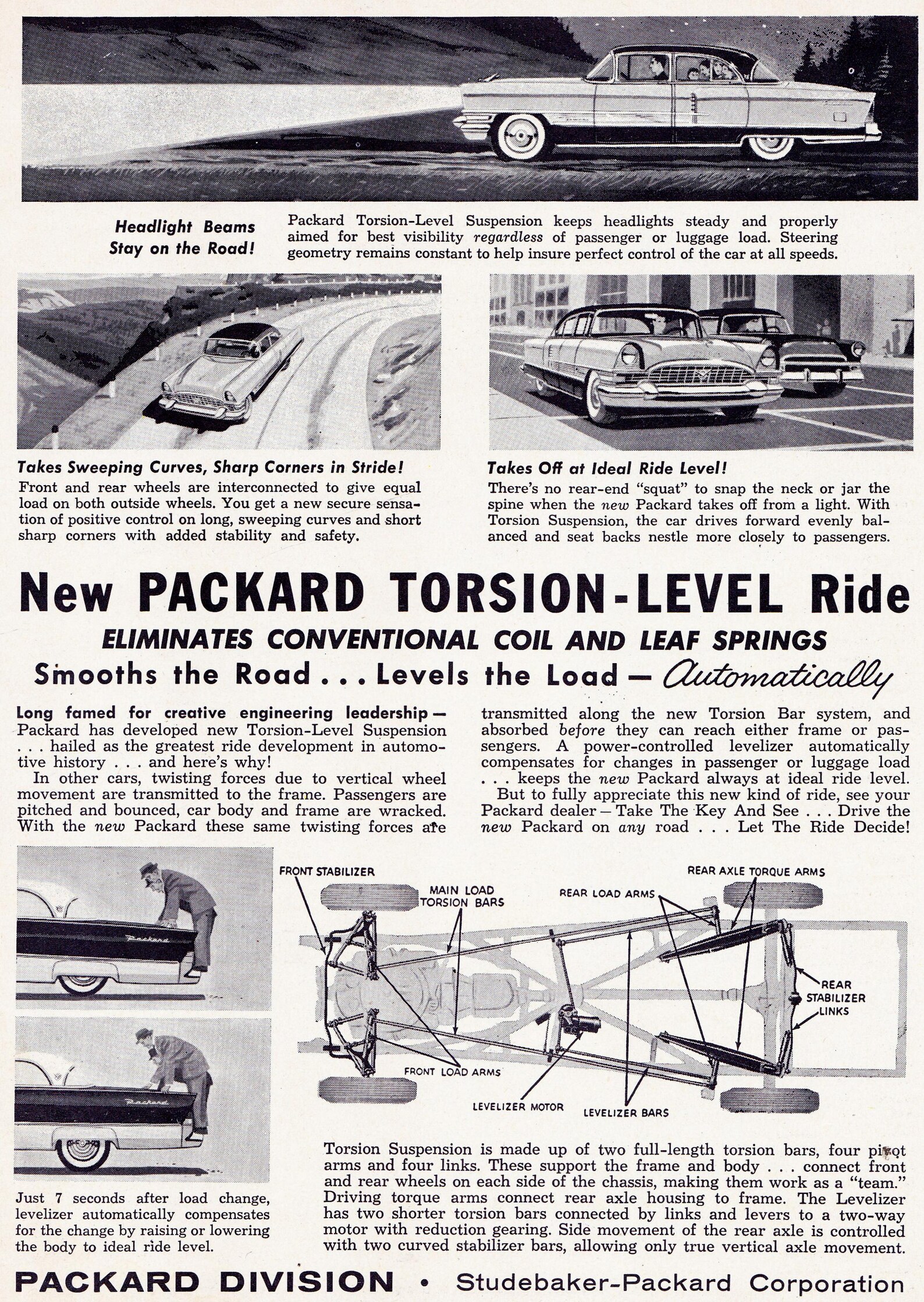 Vintage 1954 Packard Advertisement in A New Wall Mount Glass Pane Frame ...