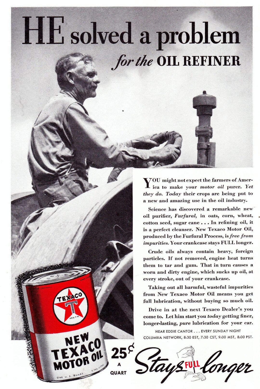 Vintage 1937 Texaco Advertisement in A New Wall Mount Glass Pane Frame ...