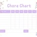 Unicorn Printable Chores Chart, Chore Chart for Kids, Kids Chore Chart ...