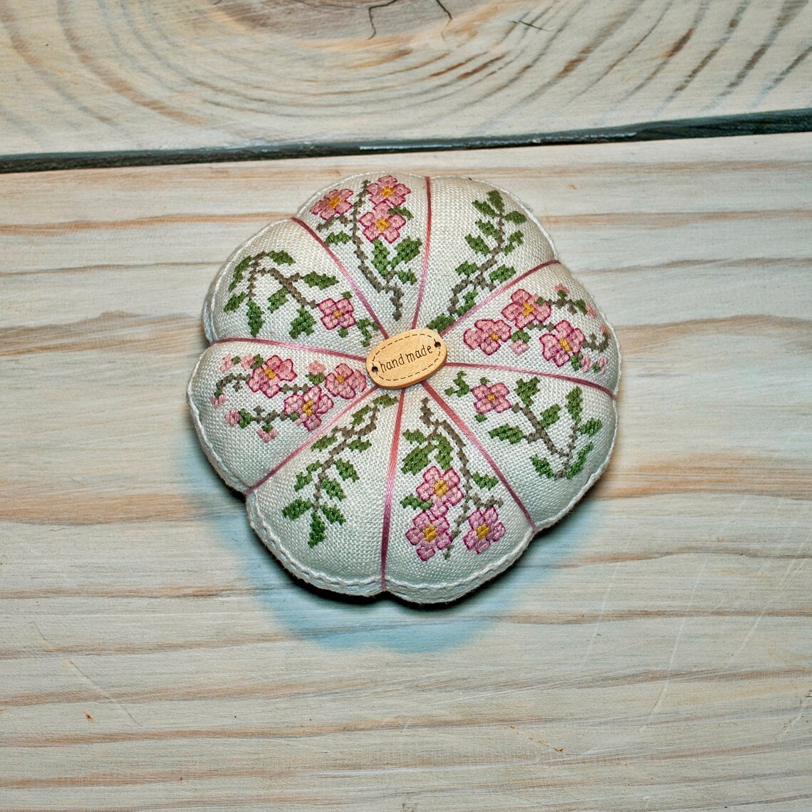 Cross Stitch Pattern Round Pincushion Spring Blossom PDF - Etsy