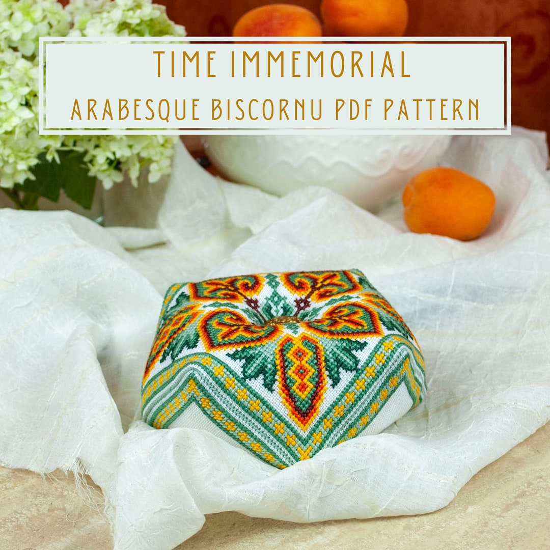 Cross Stitch Pattern Pin Cushion Arabesque Biscornu From Time ...