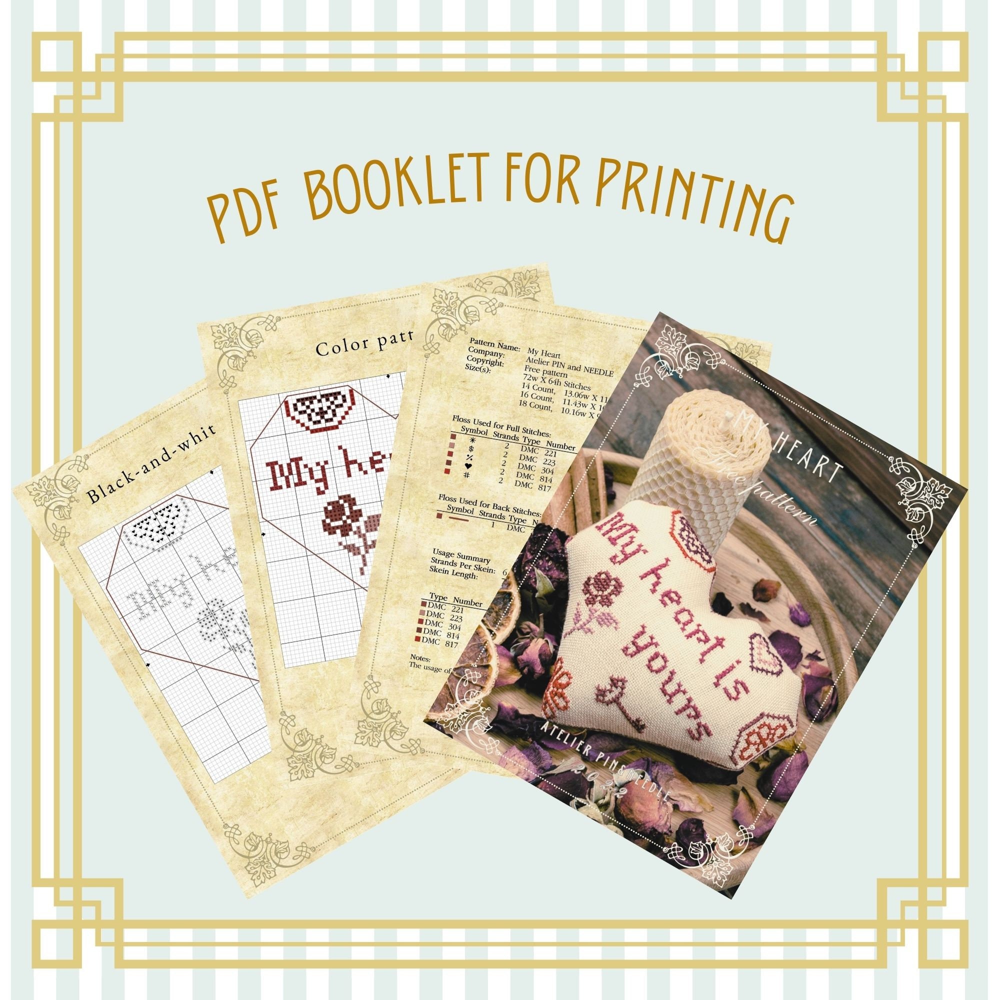 Set of Provence Style Cross Stitch Patterns Garden of Spring Biscornu ...