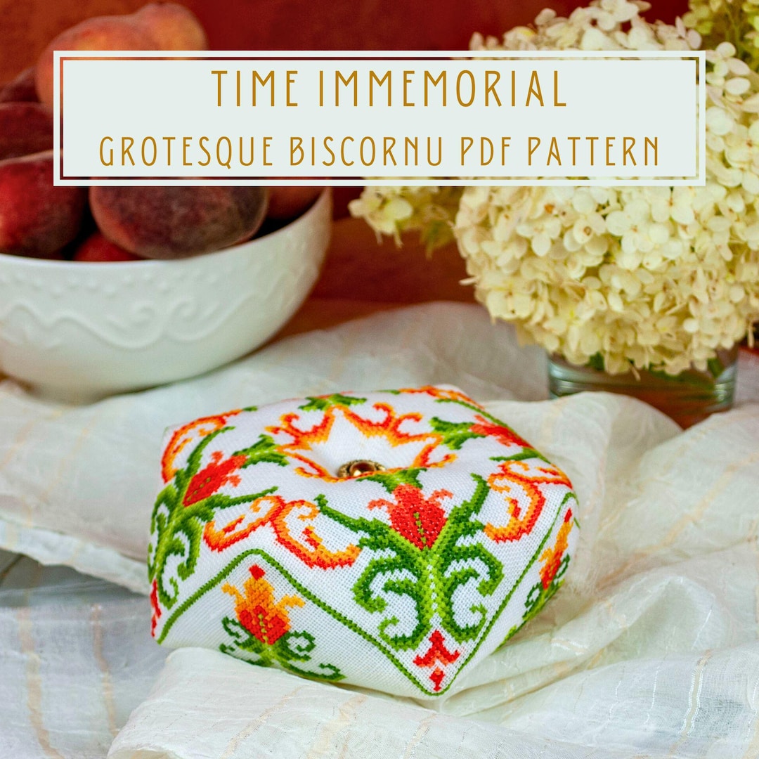 Cross Stitch Pattern Pin Cushion Grotesque Biscornu From Time ...