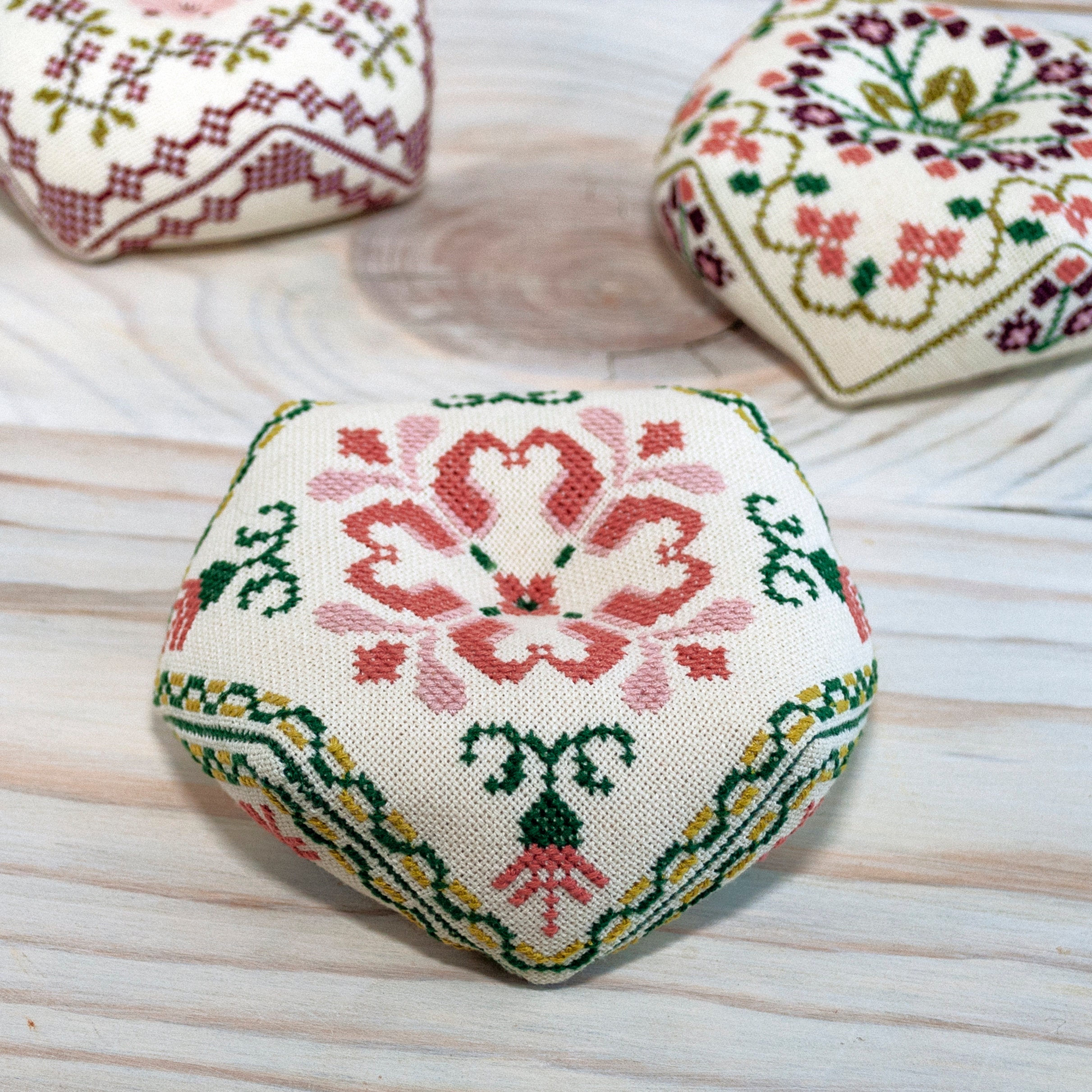 Cross Stitch Pattern Vintage Sampler-style Biscornu Pin Cushion PDF ...