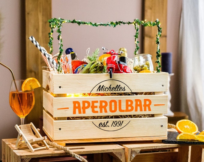 Aperol Geschenk Frauen Holzkiste Geschenkbox Spritz - Etsy.de