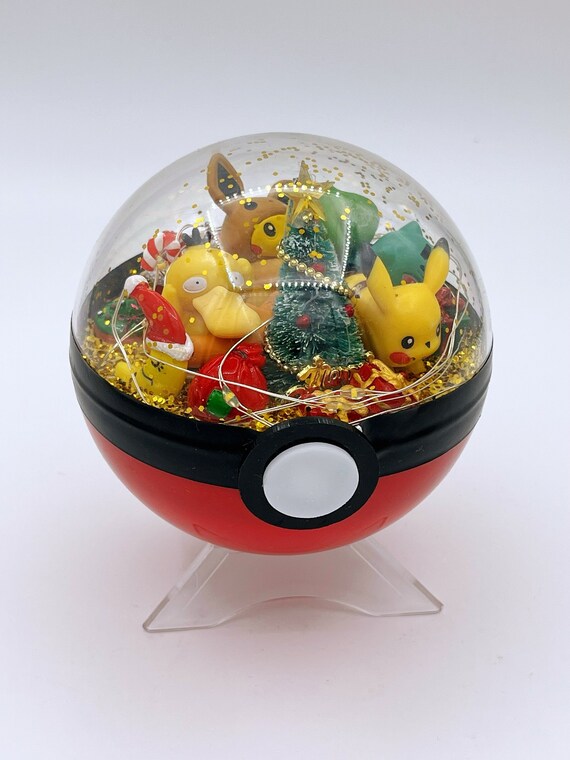 Pokemon Ball Pikachu Pokeball With LED Light Stand Handmade - Etsy