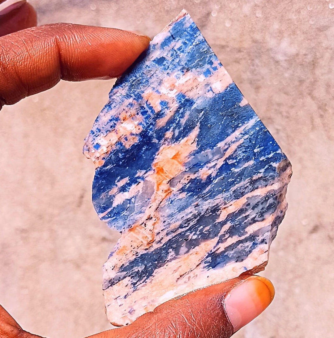Sodalite Stone Unpolish Slab Gemstone Natural Cabochon Stone Loose ...
