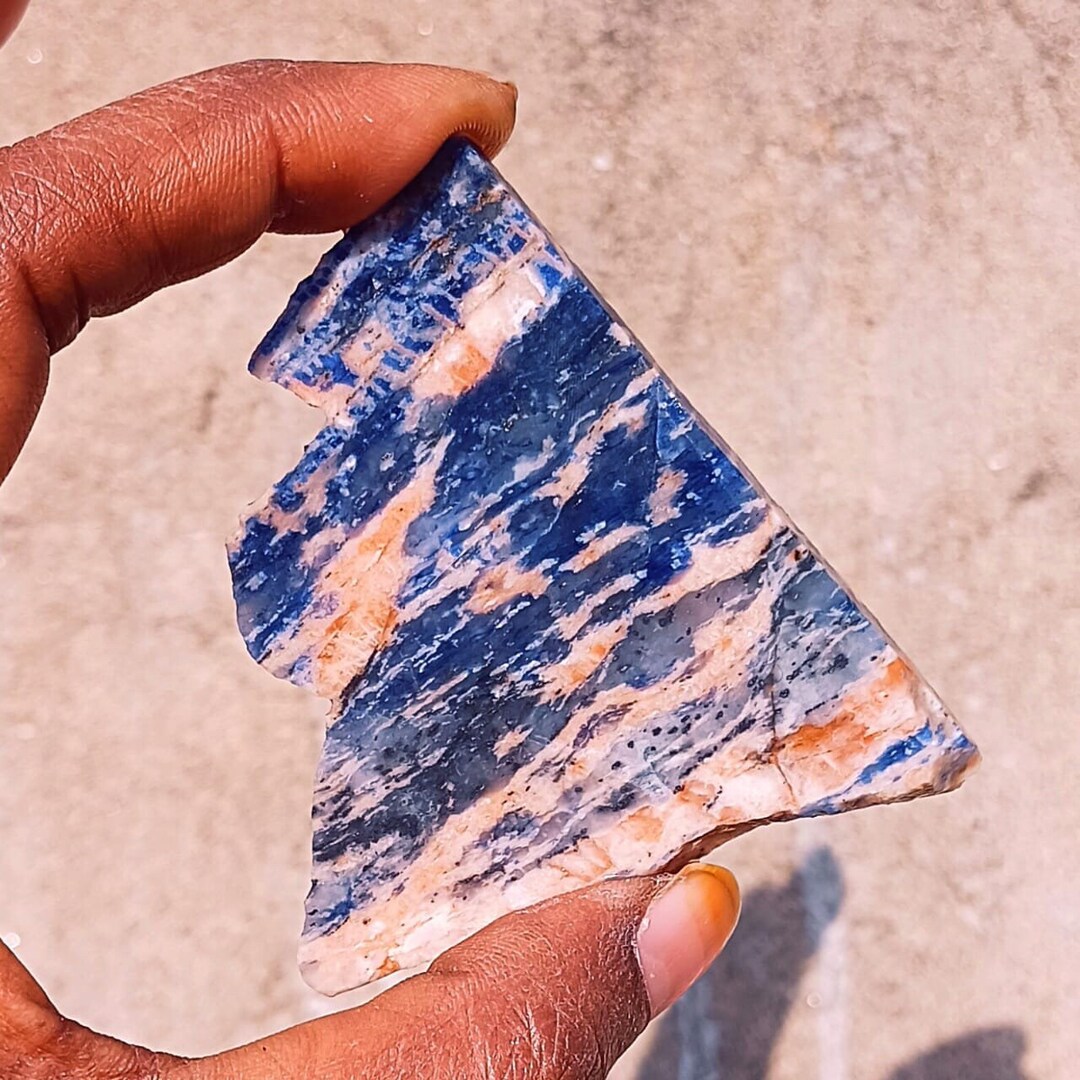 Sodalite Stone Unpolish Slab Gemstone Natural Cabochon Stone Loose ...