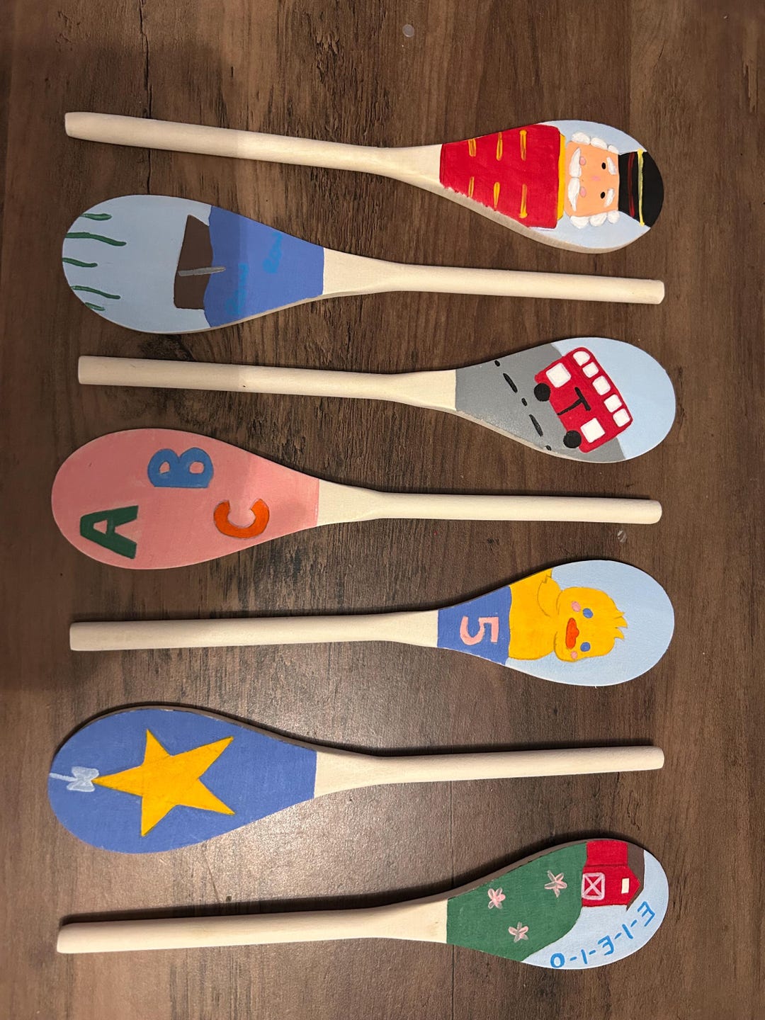 Nursery Rhyme Song Spoons - Etsy UK