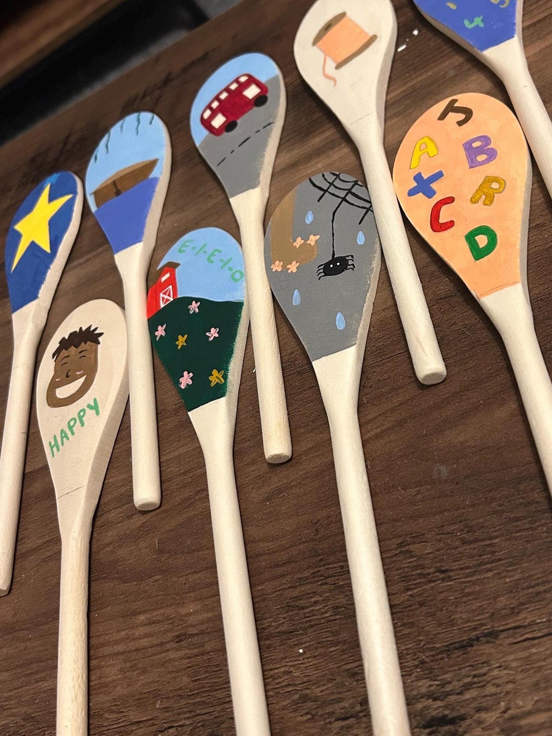 Nursery Rhyme Song Spoons - Etsy UK