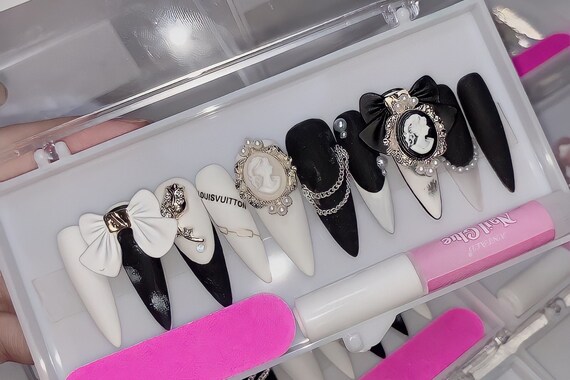 Nails Box Luxury Nails Set Handmade Custom Nails Nails | Etsy