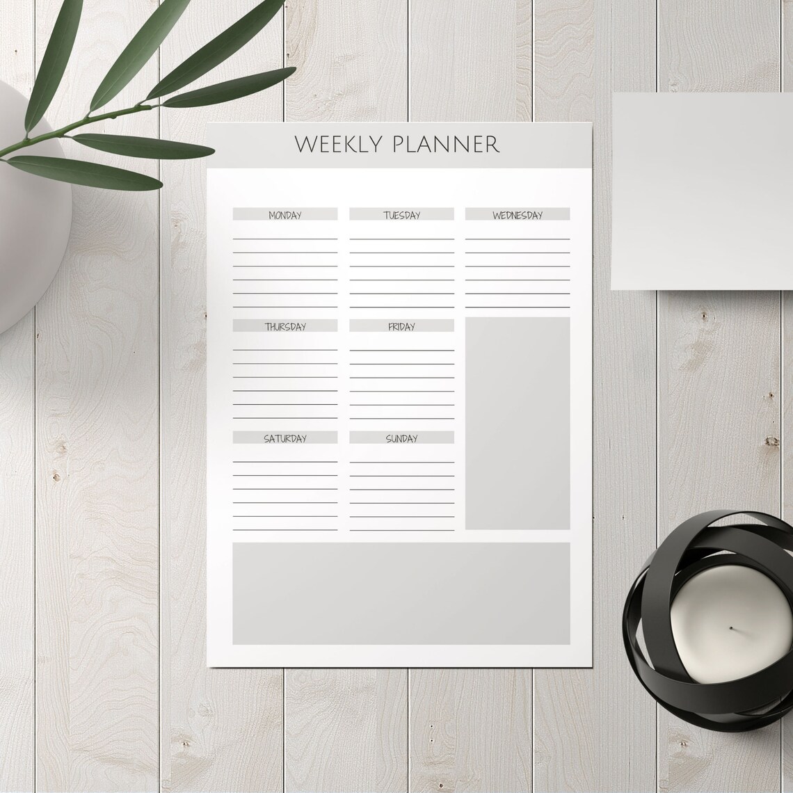 Weekly Planner Printable - Weekly Organizer Digital Planner - Printable ...