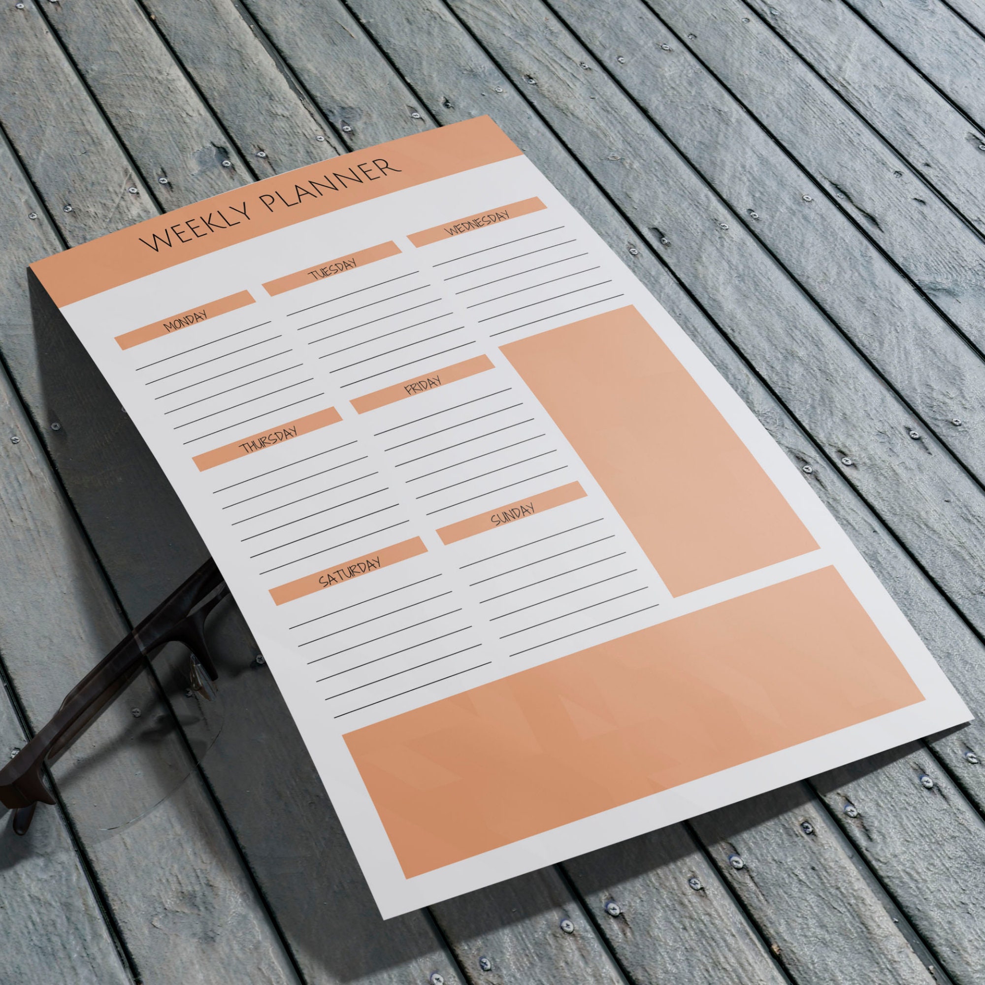 Weekly Planner Printable - Weekly Organizer Digital Planner - Printable ...