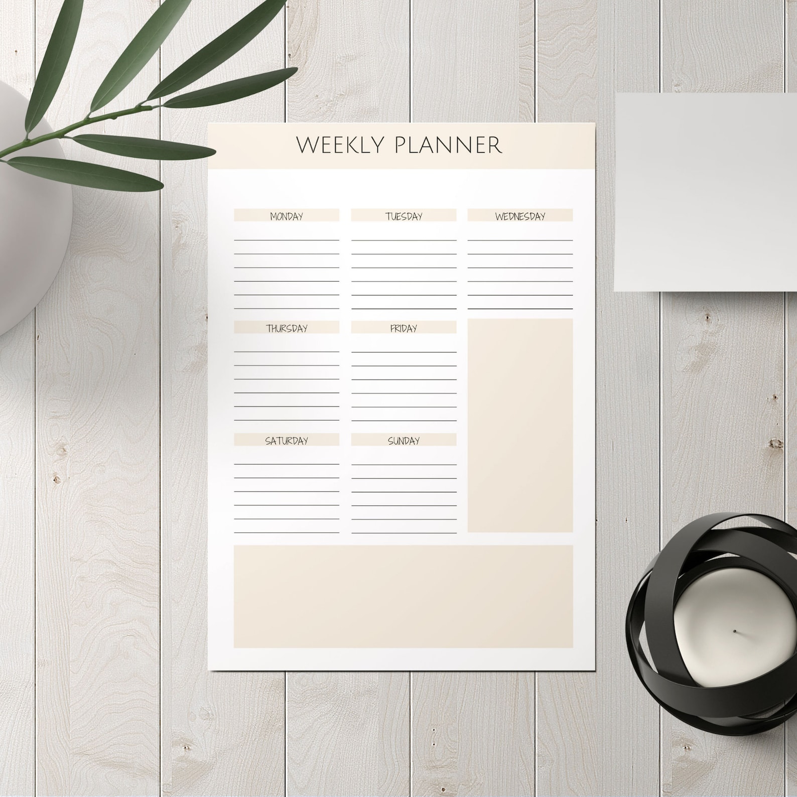 Weekly Planner Printable - Weekly Organizer Digital Planner - Printable ...