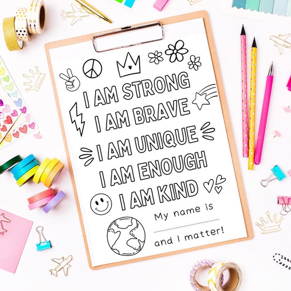 Positive Affirmations for Kids - Etsy